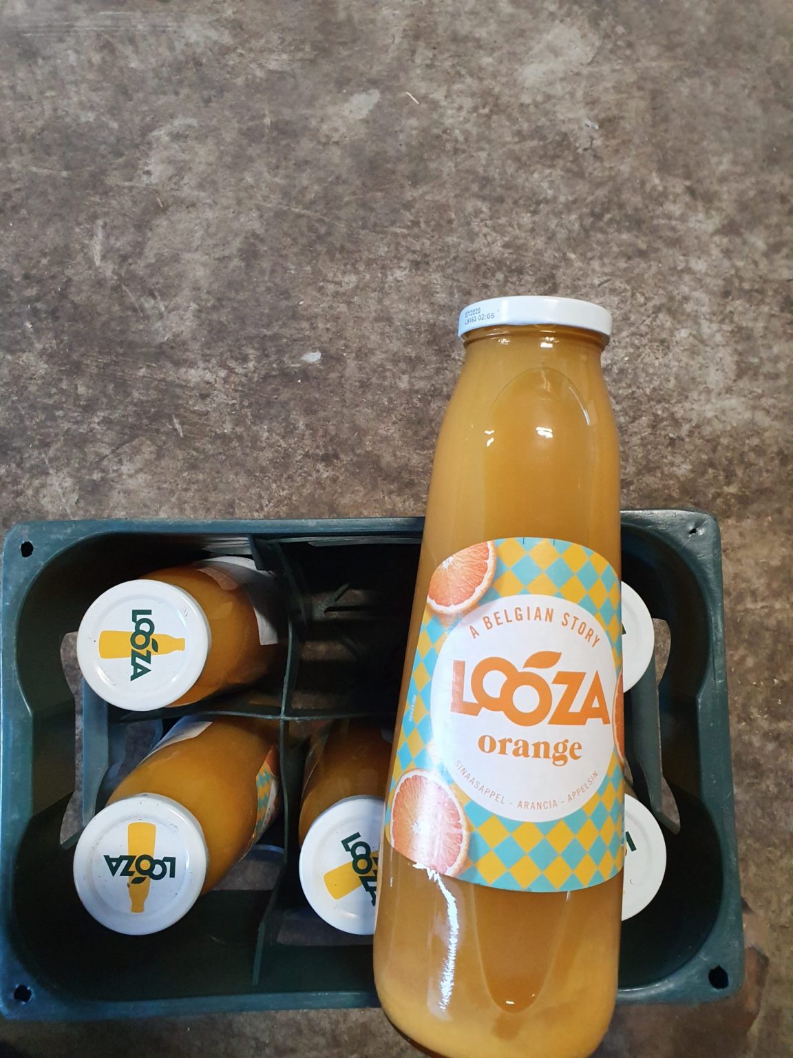 Looza Jus D Orange 6 x 1 liter ( Glazen fles ) THT 07-2020 – Huper online handelssuper